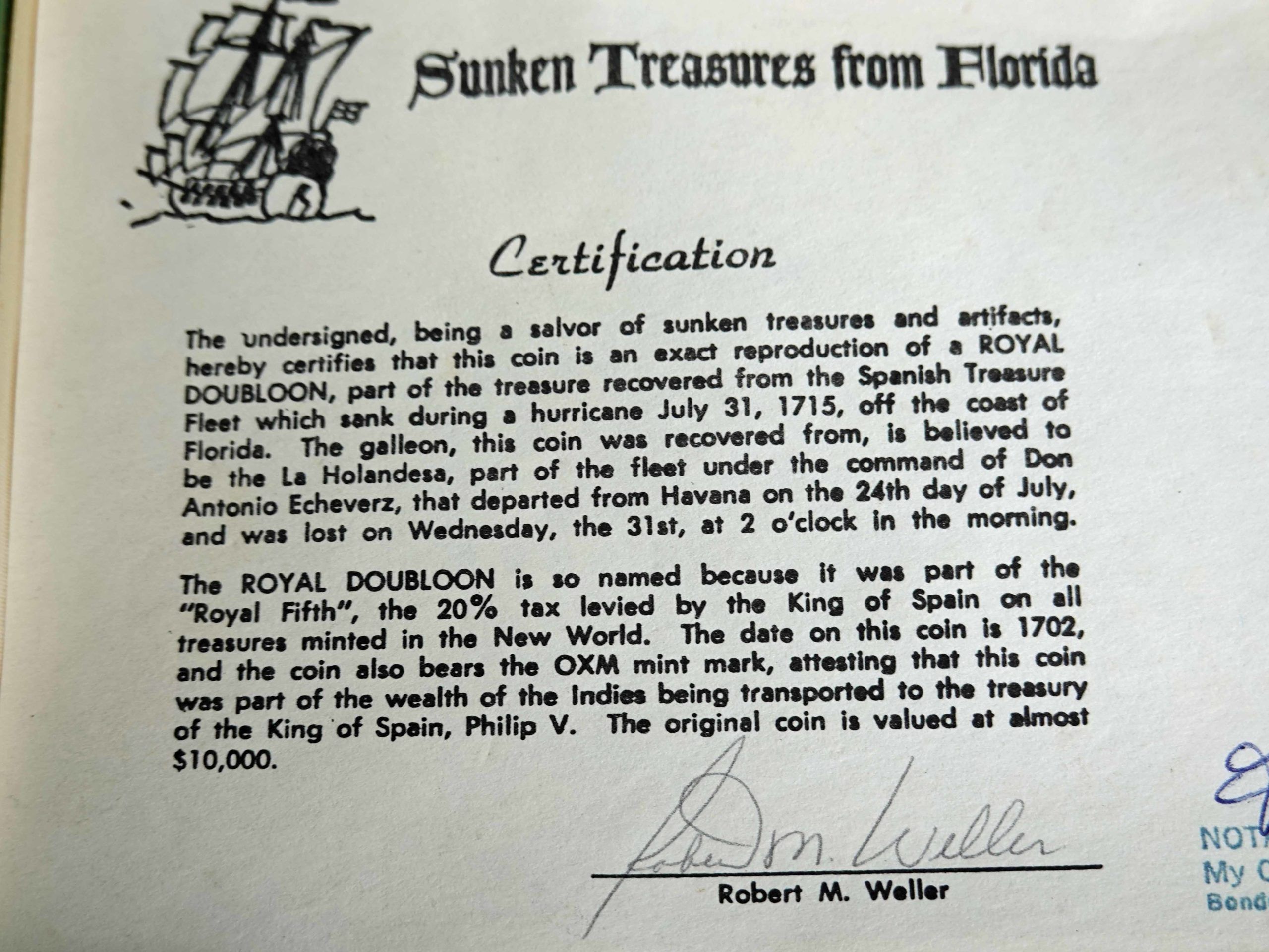 December 2022 Treasure of the Month - 1715 Fleet Society